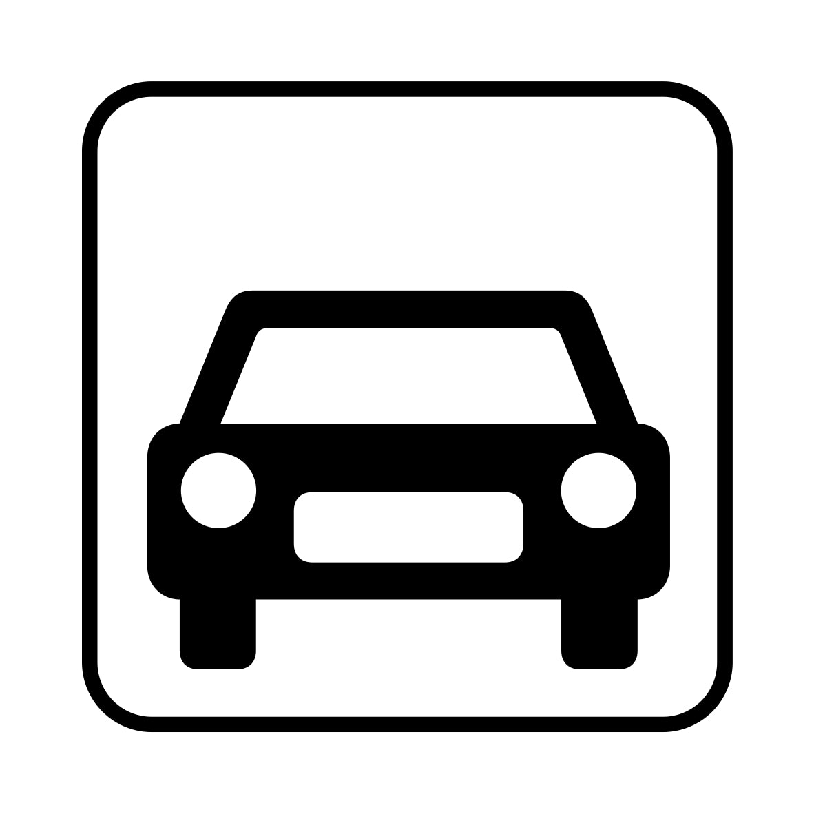 PIKTOGRAM - Bil forfra | MediePrint ApS